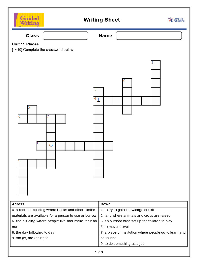 Guided Writing 1 - Writing Worksheet - Unit 11 | PDF
