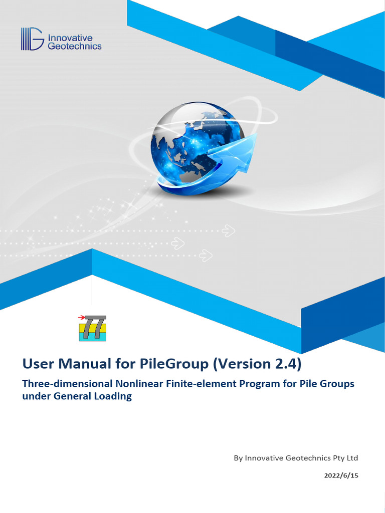 User Manual For PileGroup 2-4 | PDF | Deep Foundation | Button (Computing)