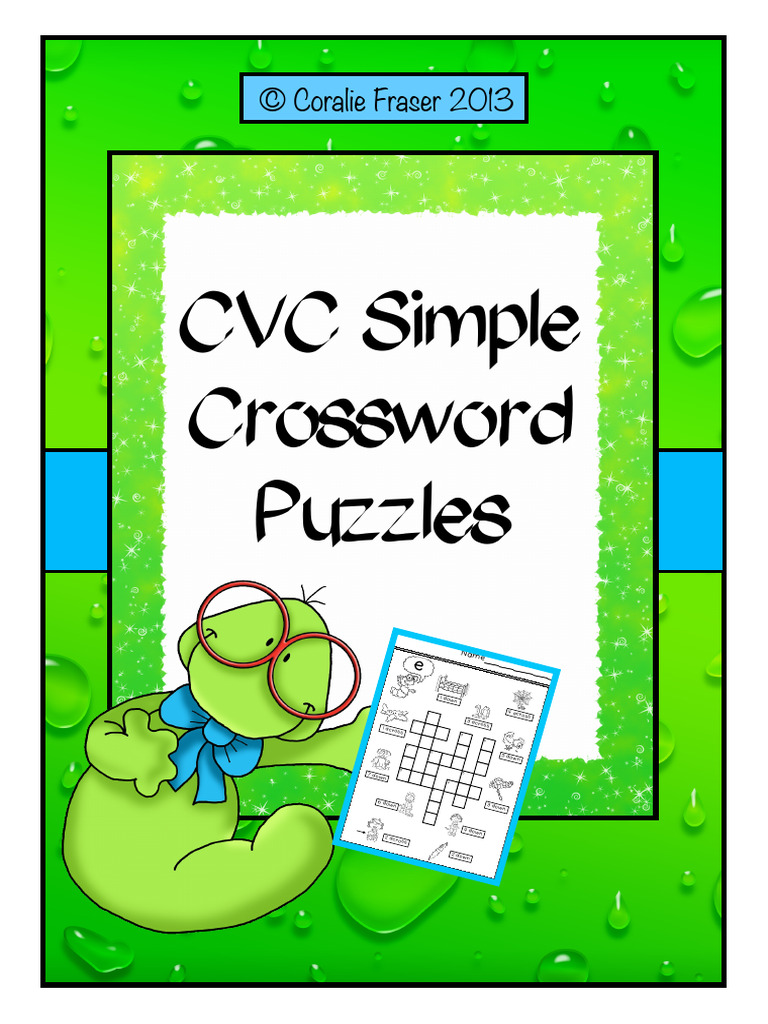 CVC Crossword Puzzles for Kids | PDF | Puzzles | Games Of Mental Skill