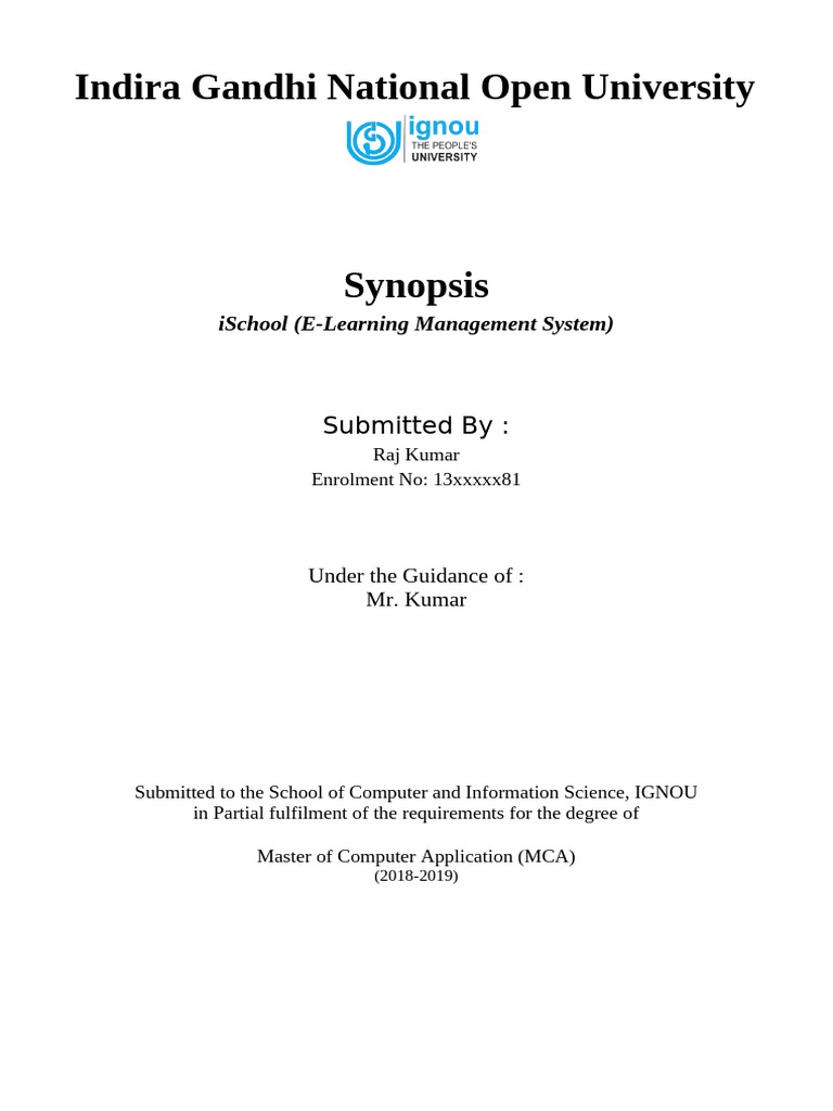 E-Learning Management System Project Report | PDF