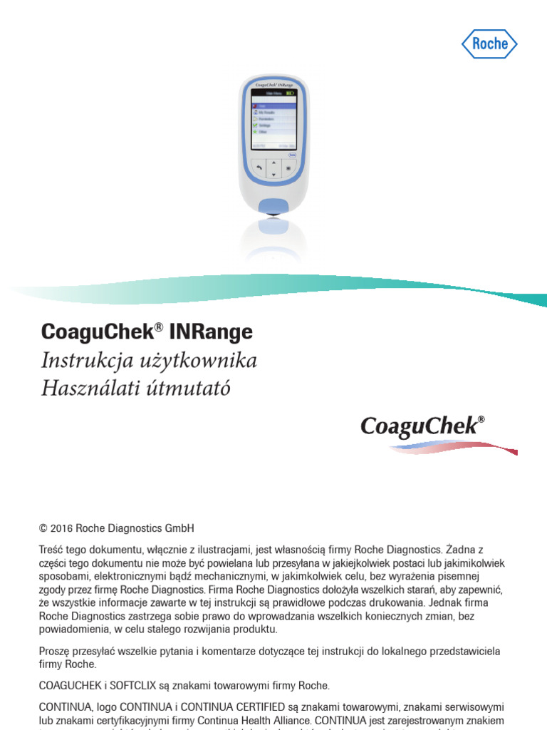 Coaguchek I Rangę Instr PL | PDF