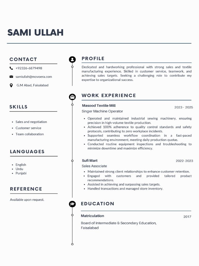 Blue and Gray Simple Professional CV Resume | PDF