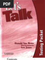 Lets Talk 3 | PDF | Language Arts & Discipline | Foreign Language Studies
