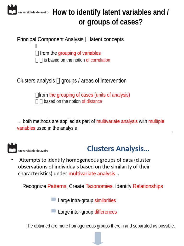 Aula - Análise de Clusters | PDF | Cluster Analysis | Methodology