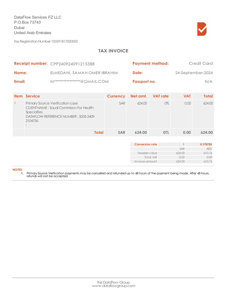 Tax Invoice: CPP240924091215388 Credit Card | PDF