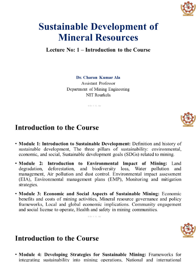 Lecture 1 - Introduction to the Course (1) | PDF
