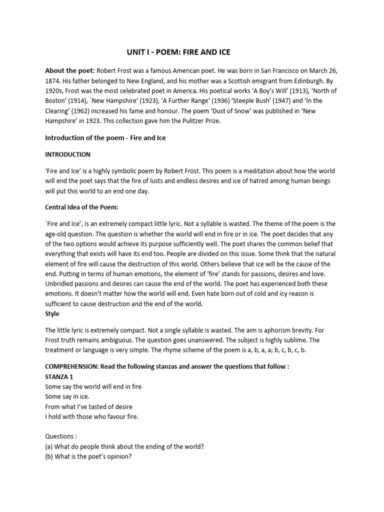 UNIT I - POEM - WPS Office | PDF | Poetry | Love