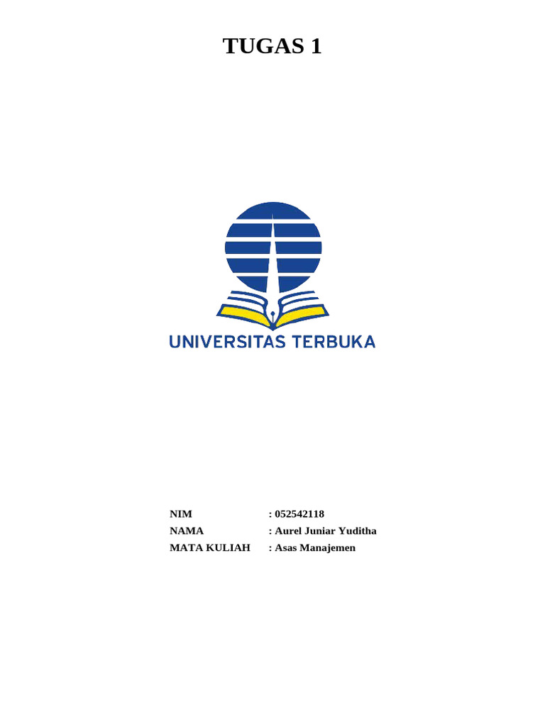 Tugas 1 Tuton Manajemen | PDF