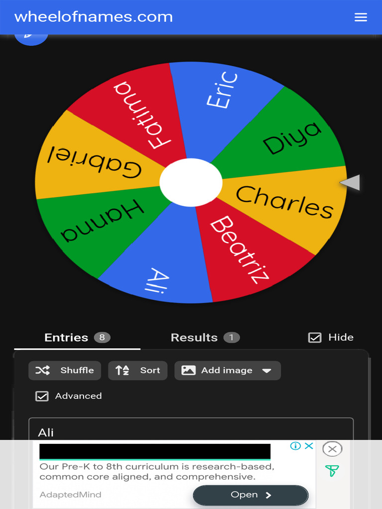 Wheel of Names Random Name Picker | PDF