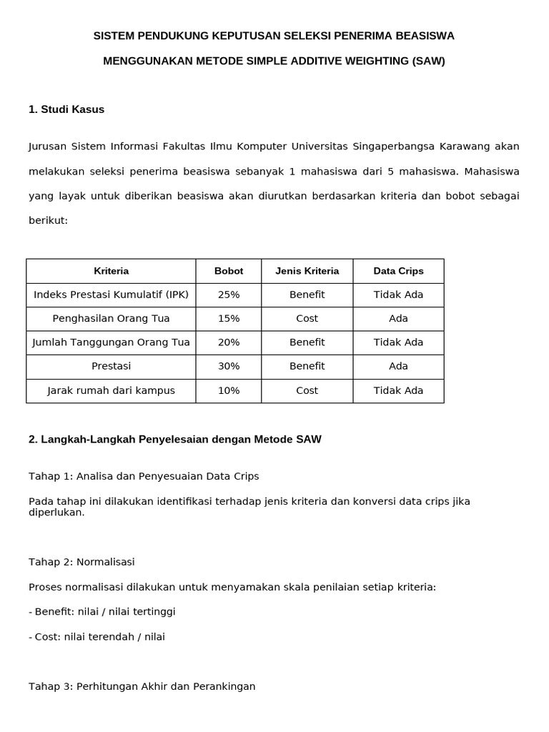 TugasHarian SAW Meissy Irania Putri | PDF