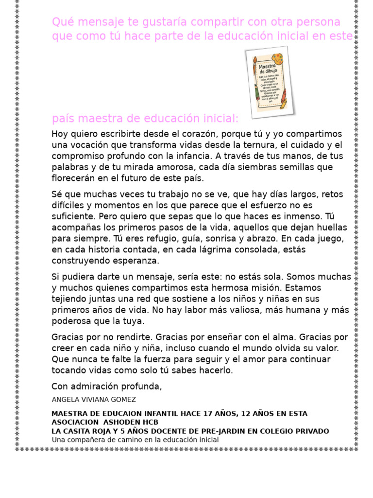 Carta A Maestra | PDF