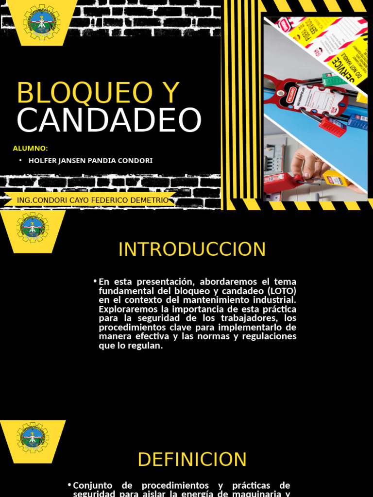 Bloqueo y Candadeo: Seguridad Industrial | PDF | Seguridad y salud ...
