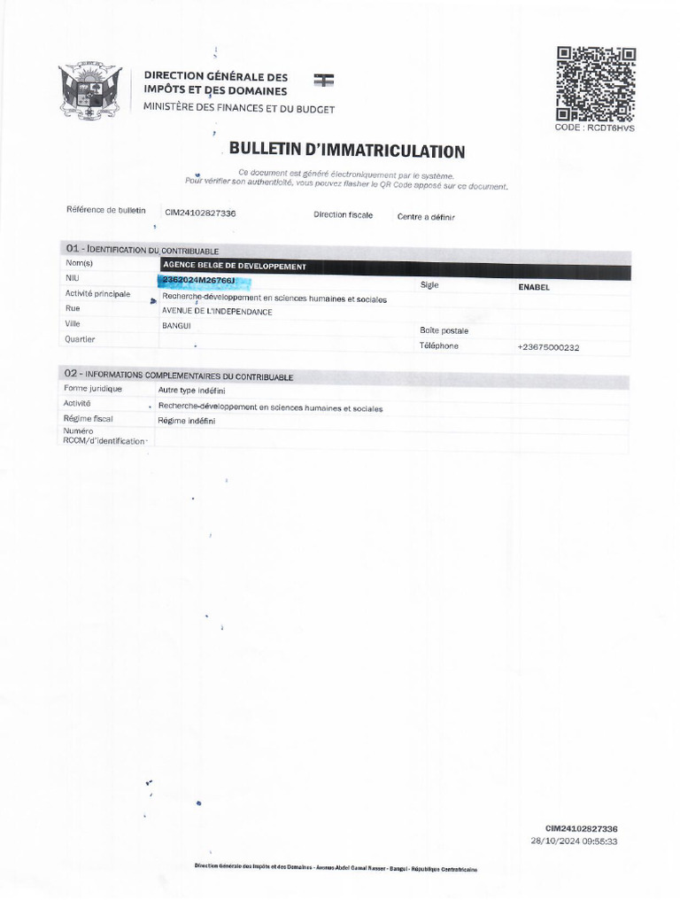 Dossier Fiscal Enabel | PDF