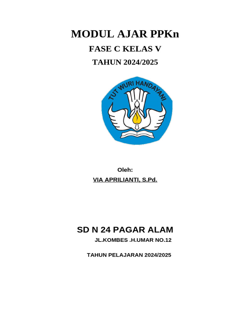 Modul Ajar PPKN Via PPG | PDF