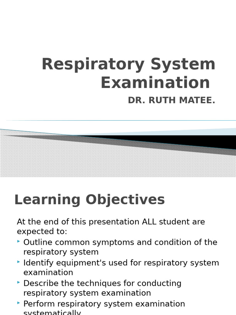 Respiratory Examination Techniques | PDF | Thorax | Lung
