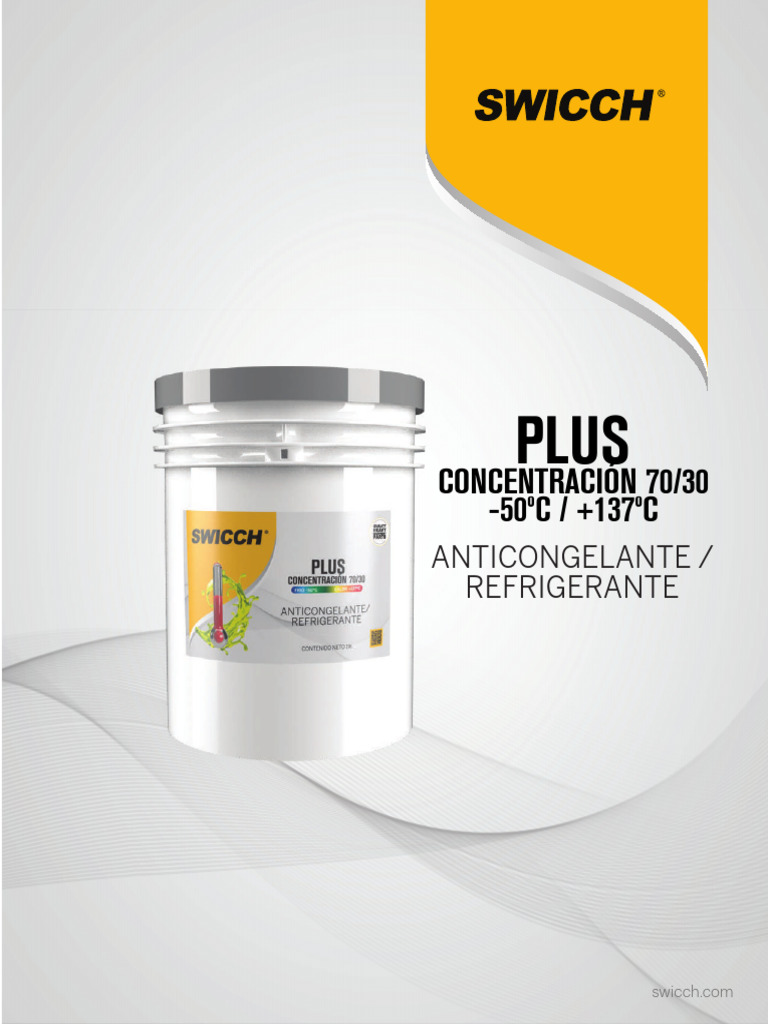 SWICCH Anticongelante Plus (4996) | PDF | Refrigerante | Materiales