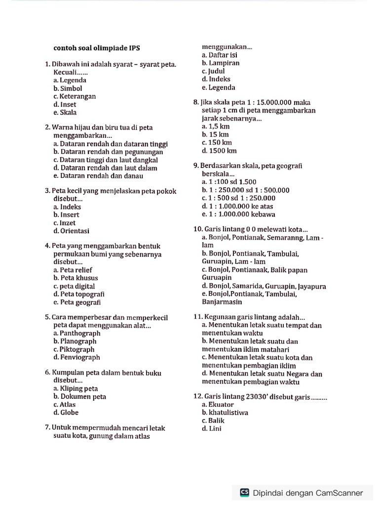 Contoh Soal IPS | PDF