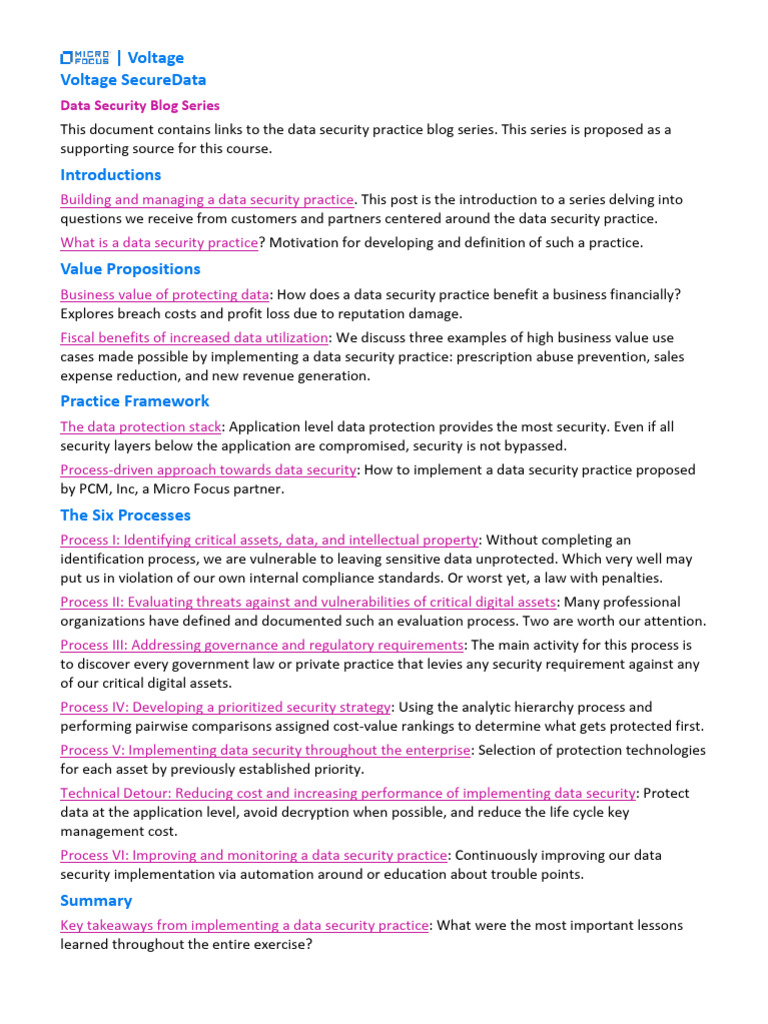 Data Security Practice Blog Series | PDF | Business