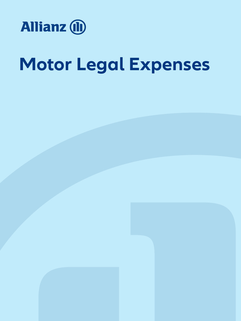 Motor Legal Expenses Leaflet | PDF | Insurance | Costs In English Law