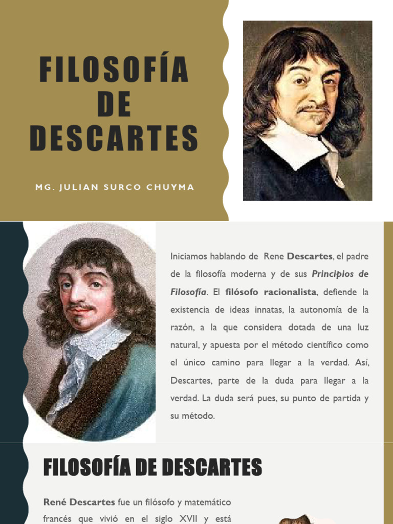 Filosofía de Descartes | PDF | René Descartes | Racionalismo