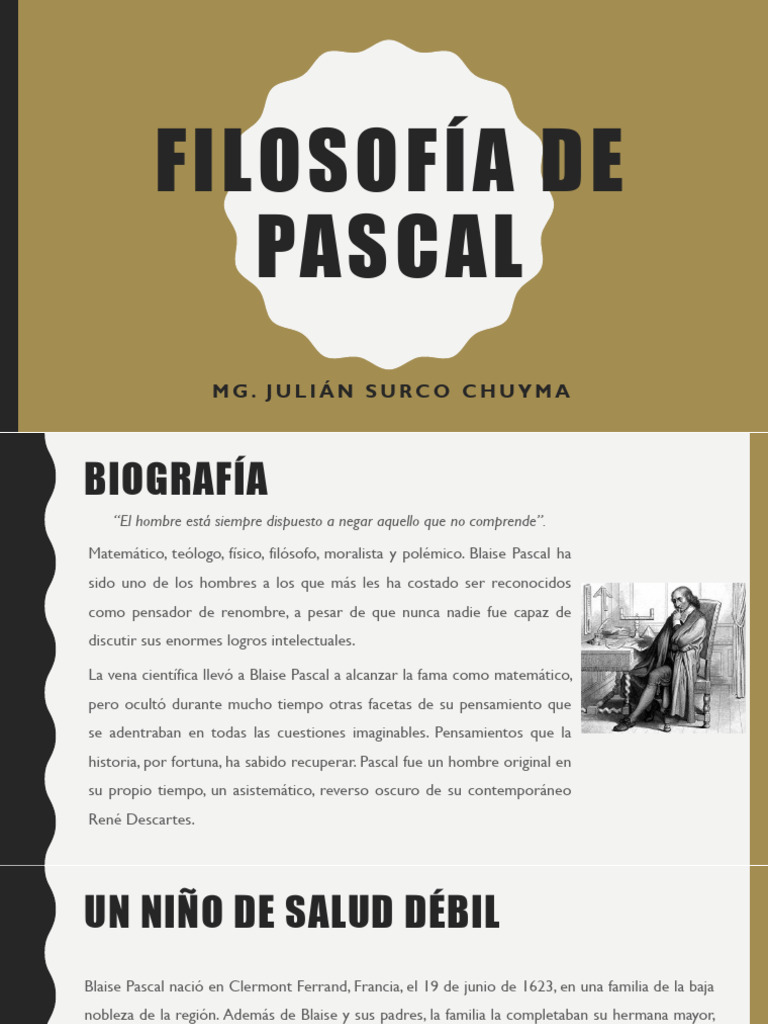 Filosofía de Pascal | PDF | René Descartes | Método científico