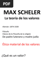 Escala de Valores según Max Scheler | PDF