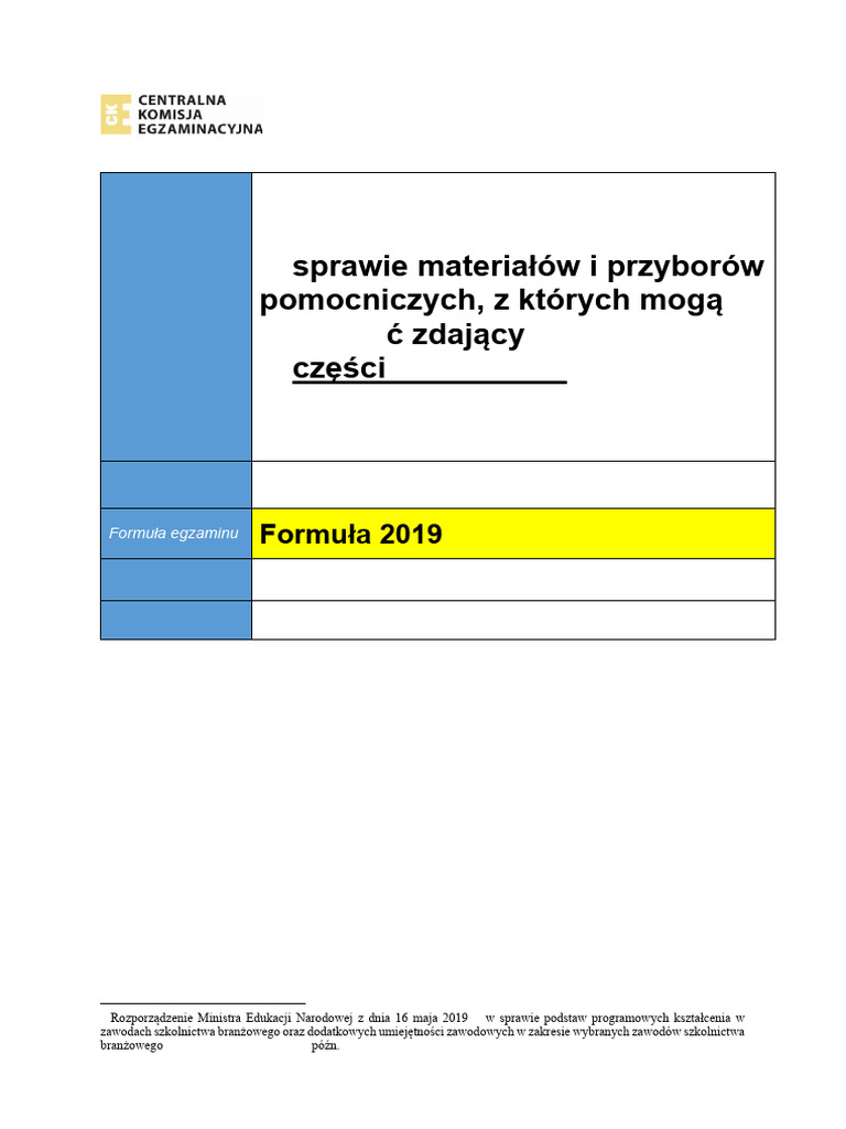 Komunikat o Pomocach-Cz - Praktyczna - PP2019 | PDF