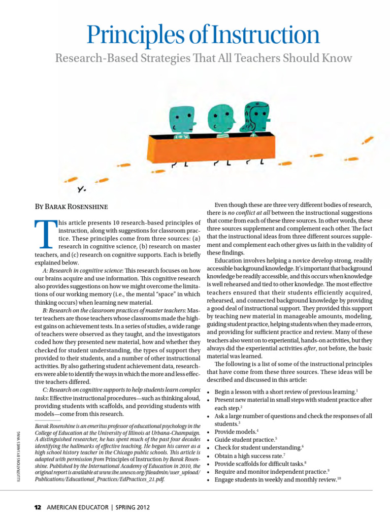 Rosenshine, 2012 - Principles of Instruction - Research-Based ...