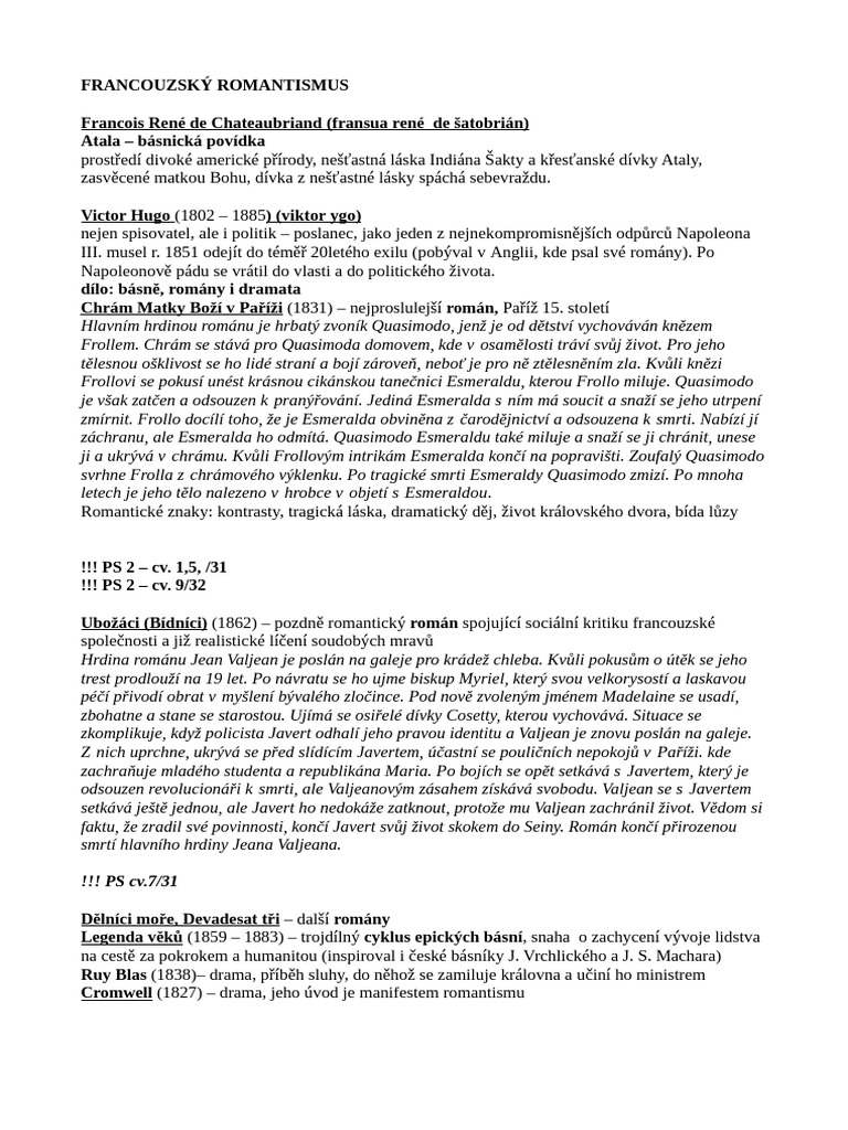 Rom Francie (Hugo, Stendhal) | PDF