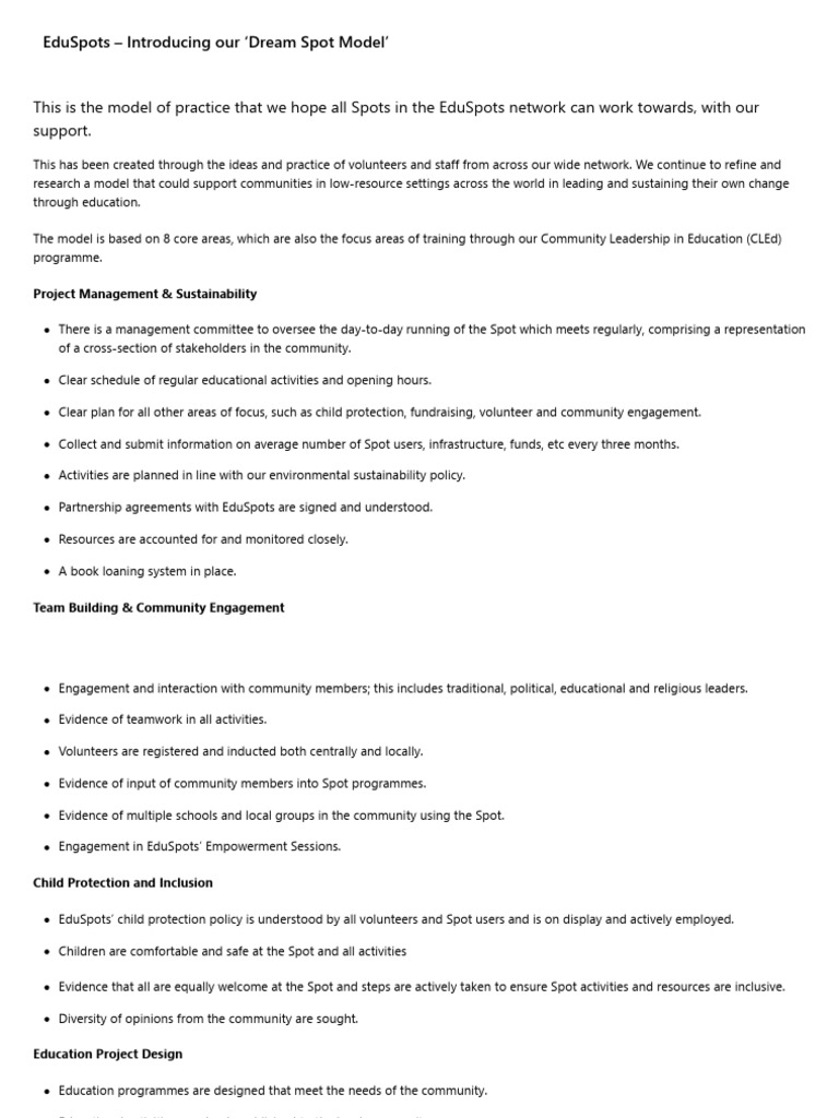 EduSpots - Introducing Our Dream Spot Model' - EduSpots | PDF ...