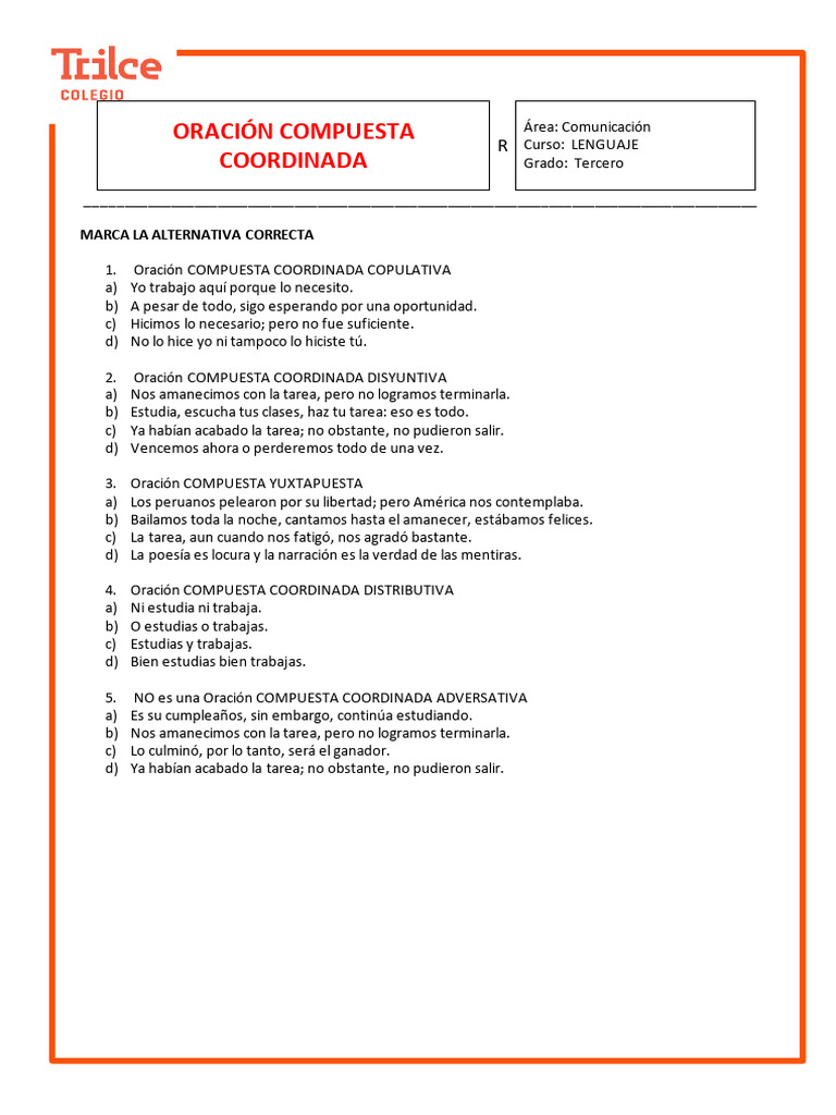 3ro - O. C. Coordinada | PDF