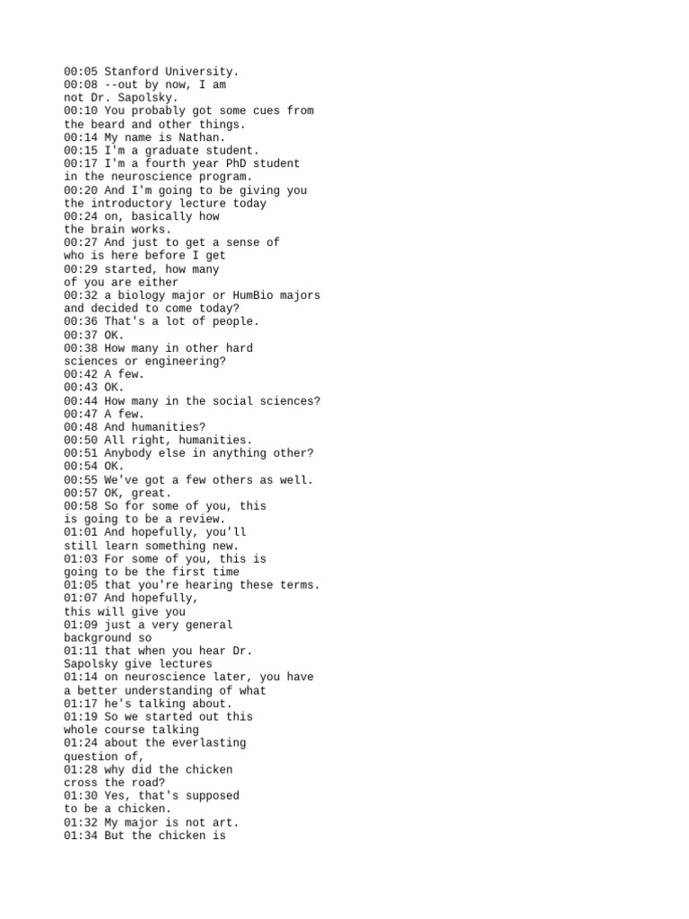Introduction To Neuroscience I | PDF | Neuron | Neurotransmitter