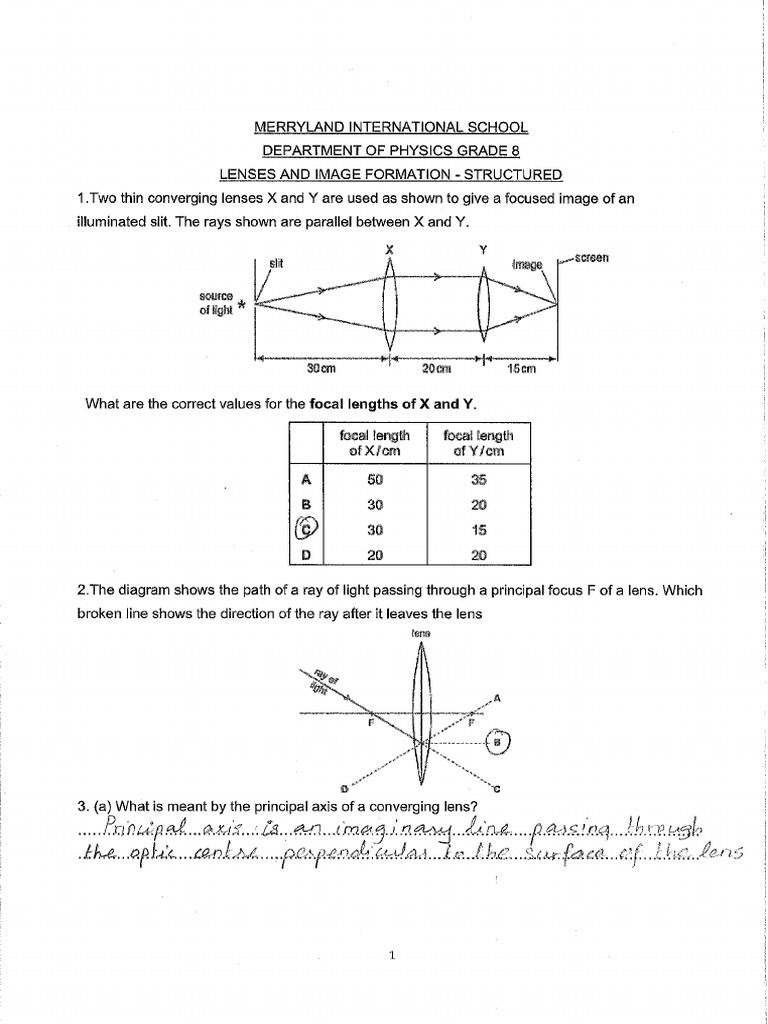 LENS_STRUCTURED_WORKSHEET_2_ANSWER_KEY | PDF