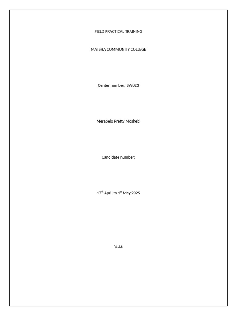 Field Practical Training | PDF | Pig | Dairy