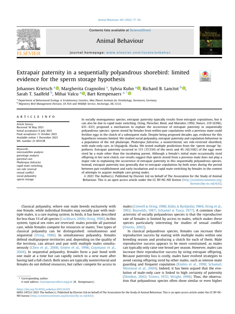 polyandrous birds | PDF | Mating | Ethology