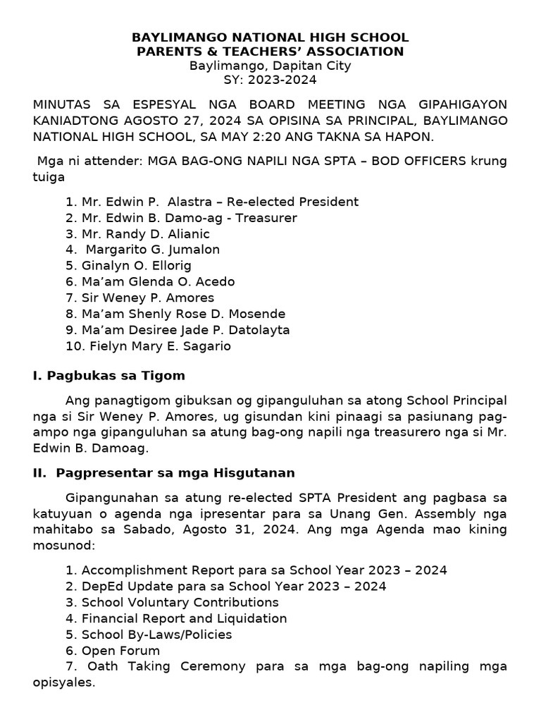 BOARD MEETING Invitation | PDF