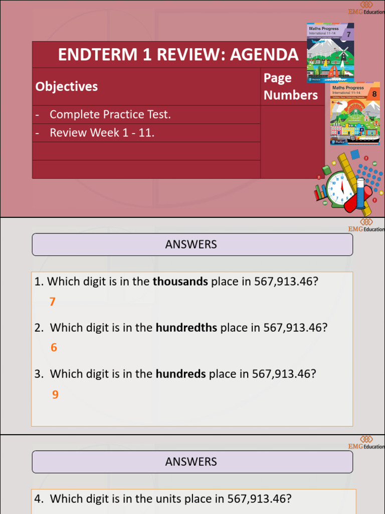 Week 13 - End Term 1 Review Maths Lesson | PDF | Significant Figures ...
