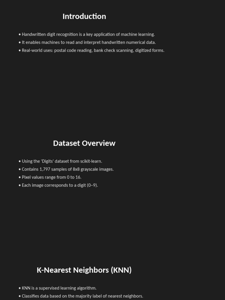 Handwritten Digit Recognition KNN | PDF