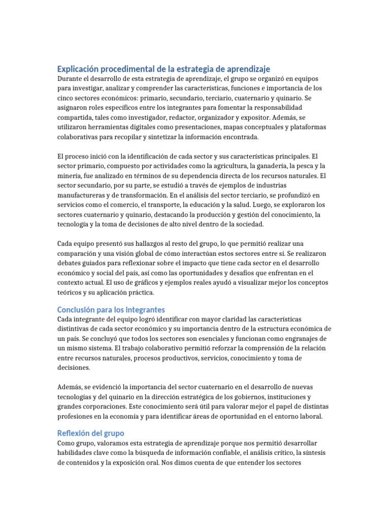 Explicacion Procedimental Ampliada | PDF | Aprendizaje | Sociedad