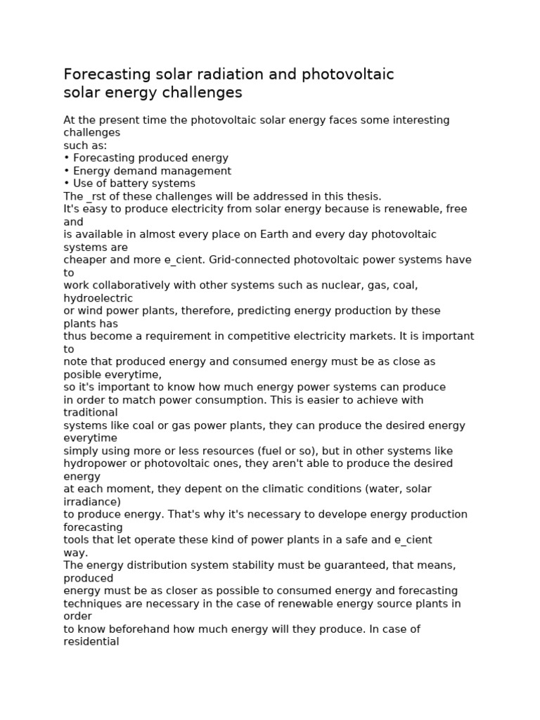 Foresting Solar Radiation | PDF