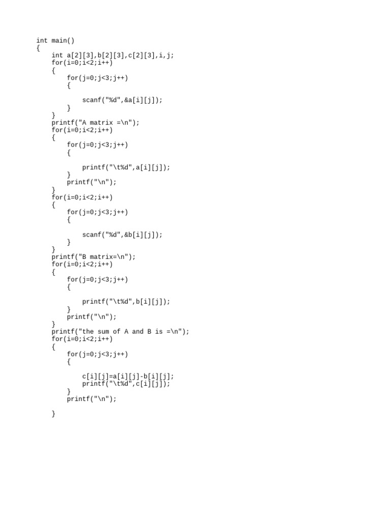 Array Sum, Sub, Mul | PDF
