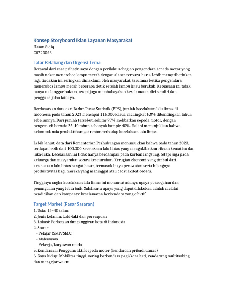 Storyboard Final Dengan Tabel | PDF