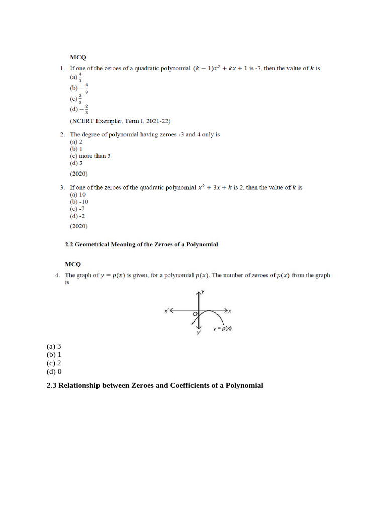 2 Polynomials | PDF