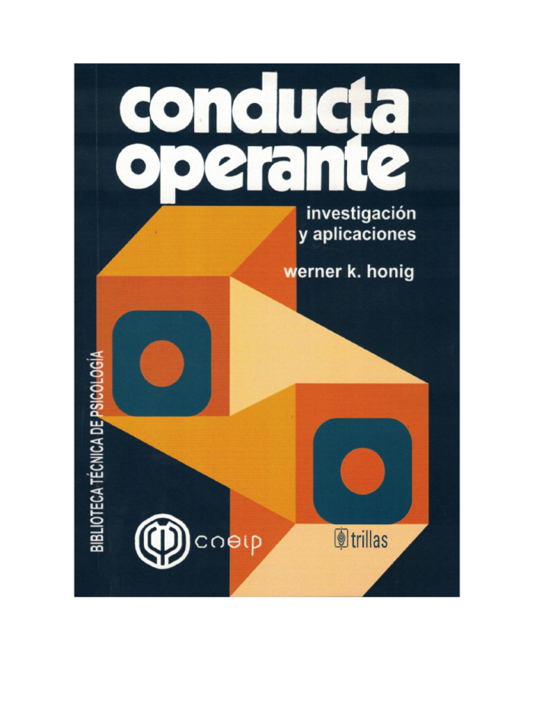 Libro Conducta Operante Werner K. Honing | PDF
