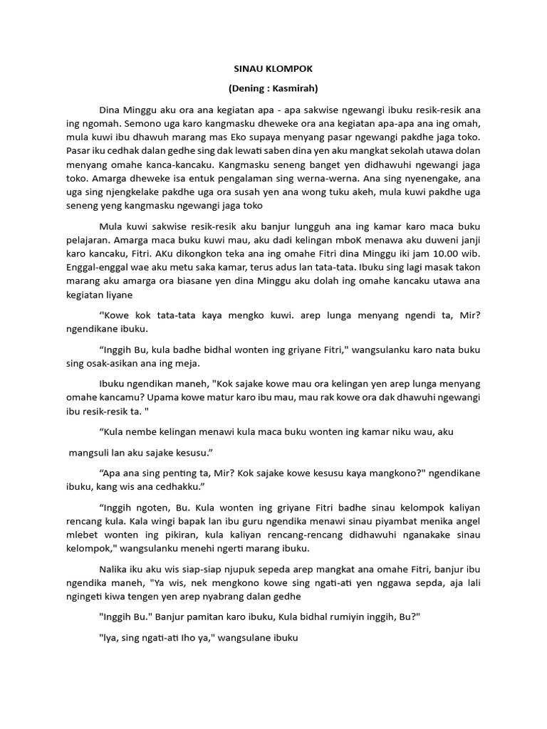 Cerkak Sinau Klompok | PDF