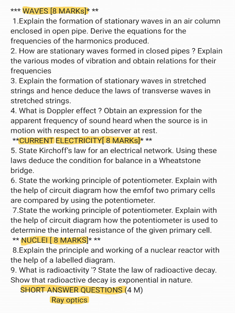 Physics Questions Ipe | PDF