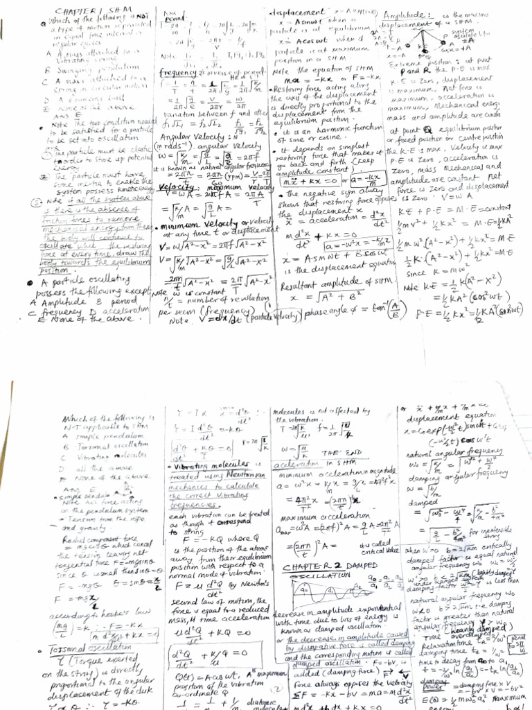 Physics 113 Summary-1 | PDF