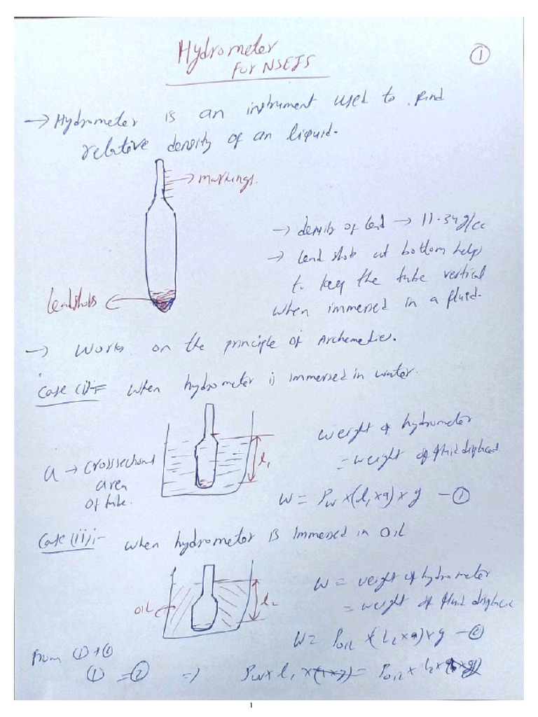 Hydrometer NSEJS | PDF