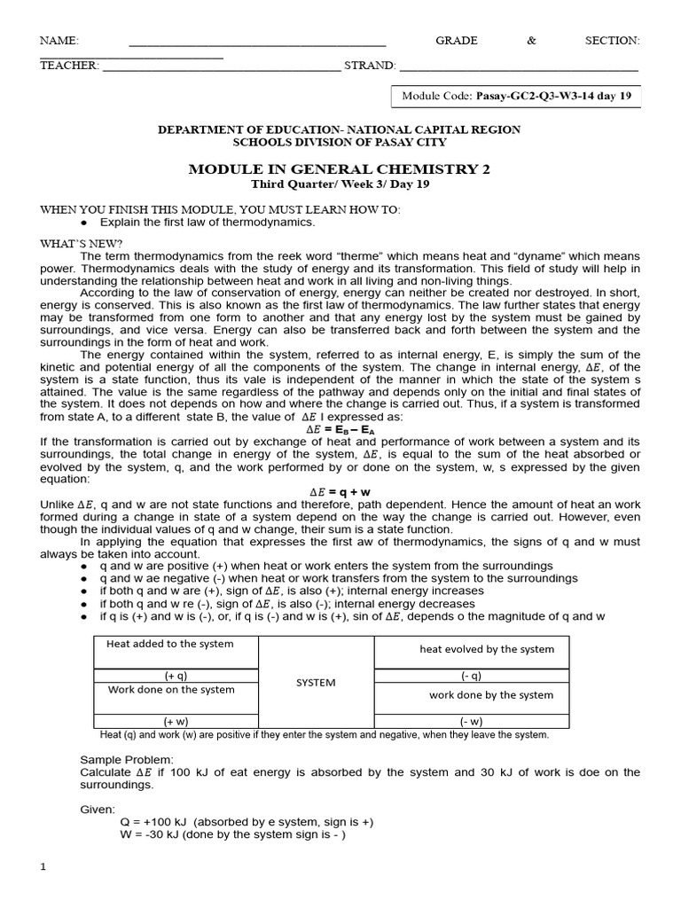 PASAY GC2 Q3 W3D19.docx 3 | PDF | Heat | Gases