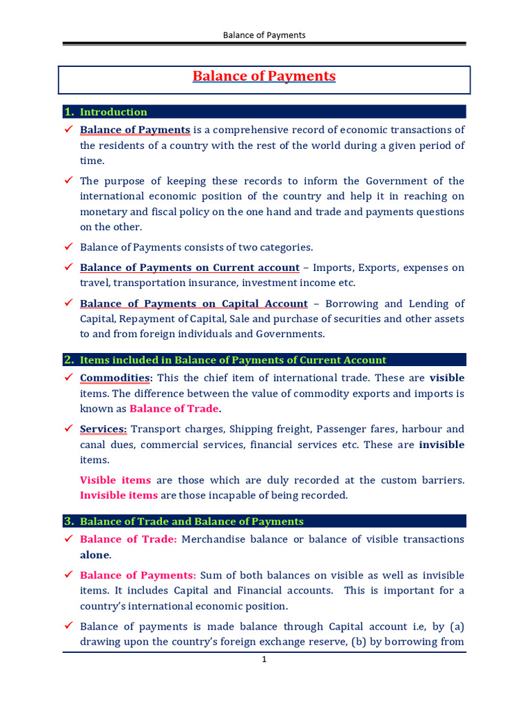 Understanding Balance of Payments Dynamics | PDF | Balance Of Payments ...